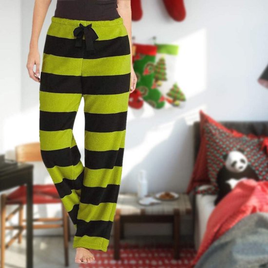 Kerst Grinch pyjama, plus size broek voor vrouwen, groen kerstkostuum ...