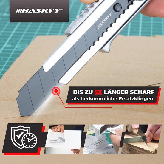 Professionele snijmes set met 100 SK5 messen en Quick-Change functie | bol