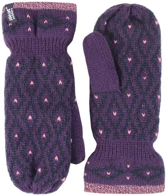 Dames Fleece Winter Warm Thermo Wanten met Diamantpatroon | bol