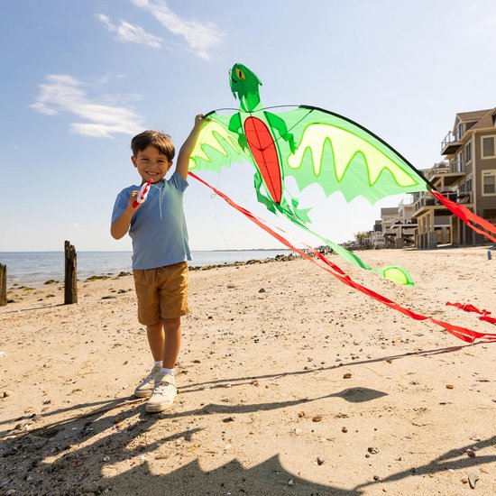Grote Vlieger in Vorm van een Draak met Spanwijdte van 157 cm | bol