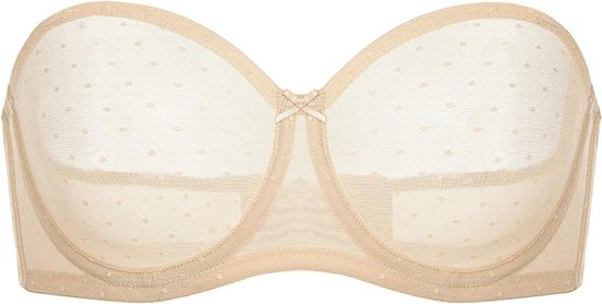 Allecta - Strapless BH van kant voor vrouwen met beugel en transparante ...