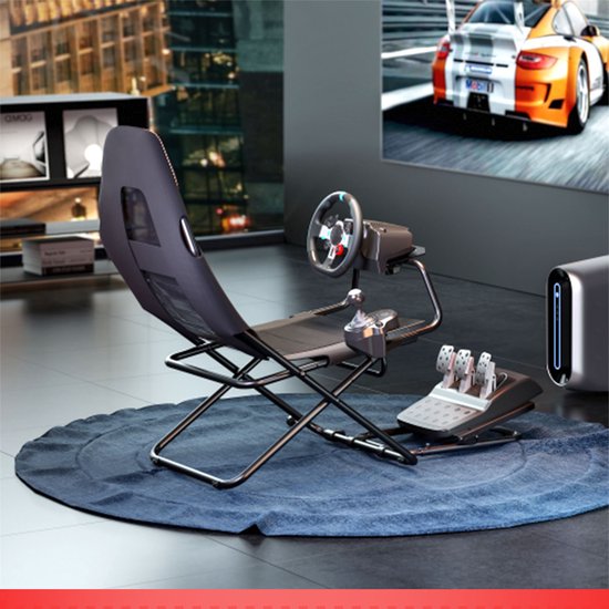 REBBLERS® SIMR100 Foldable Sim Racing Cockpit - Opvouwbare Racestoel ...