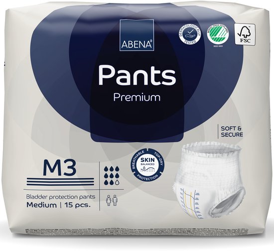 Abena Pants Premium M3 - Absorberend broekje - Heupomvang 80-110 cm ...