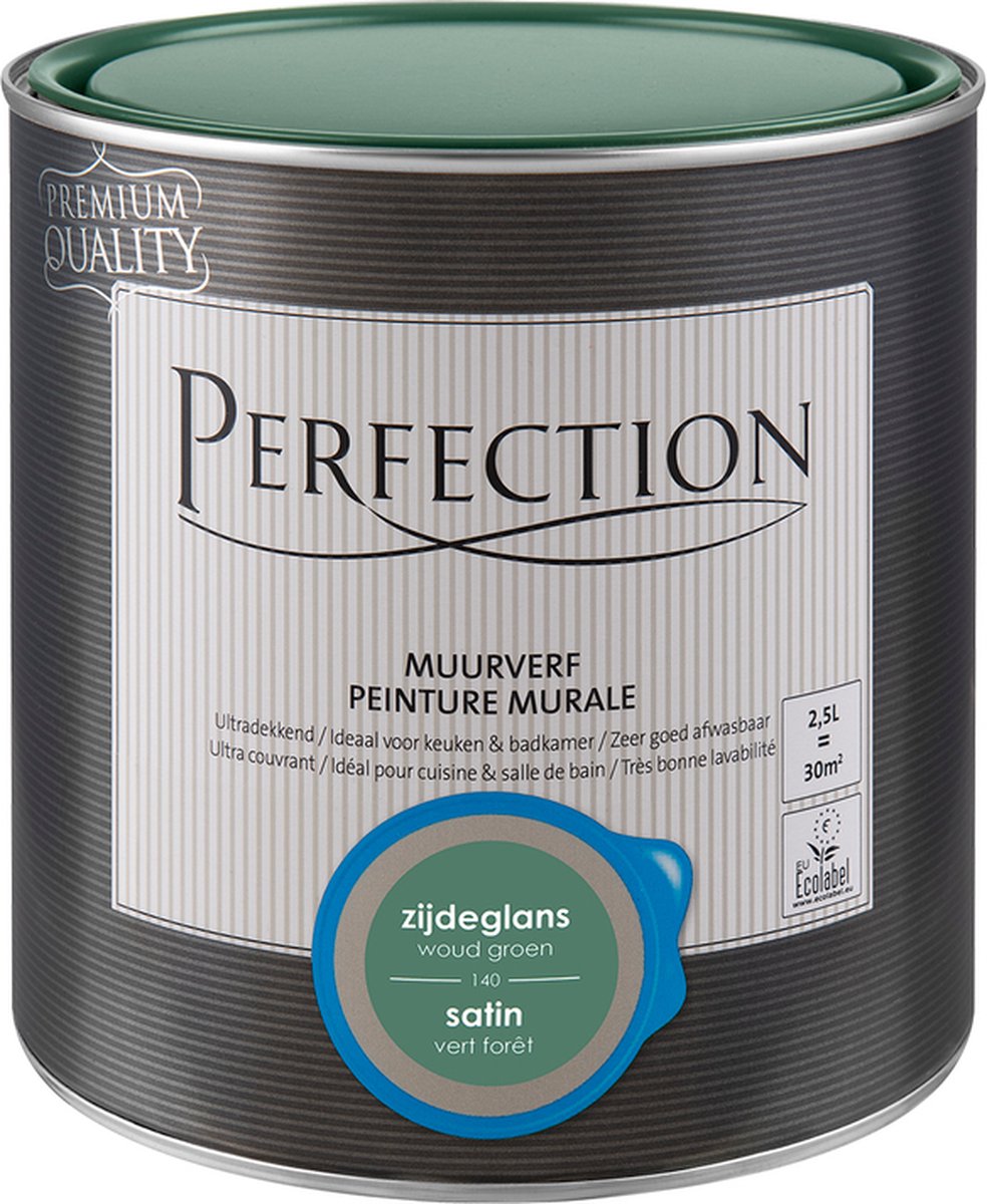 Perfection Muurverf Ultradekkend - Zijdeglans - 2,5L - 30 m² - Woud ...