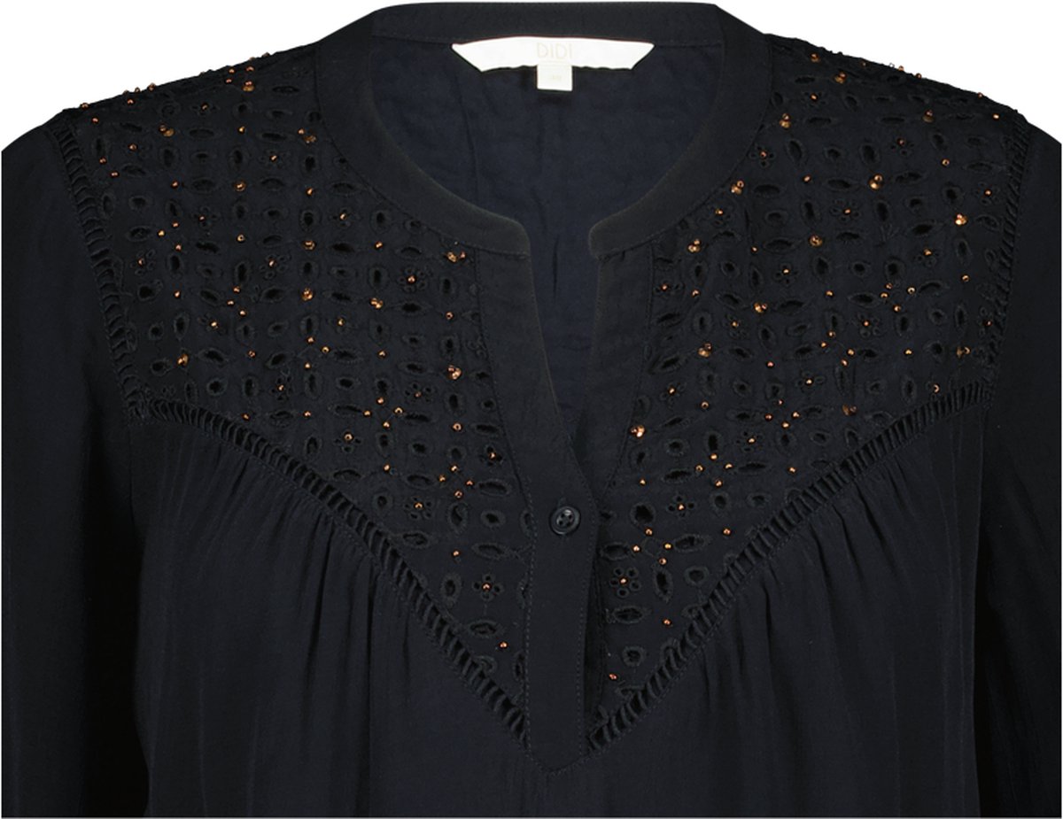DIDI Dames Embroidered top Lexane Black maat 42 | bol.com