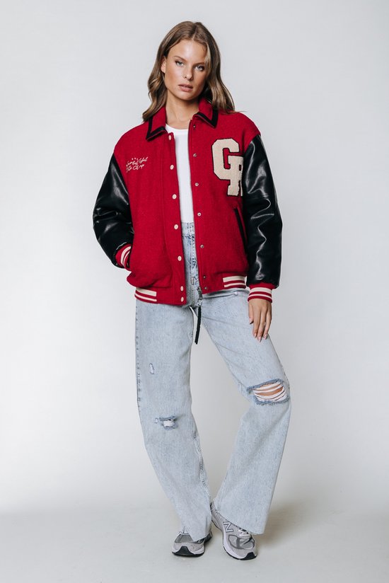 Colourful Rebel Boa Jas Rood Dames - Boxy Fit - Viscose - XL | bol.com