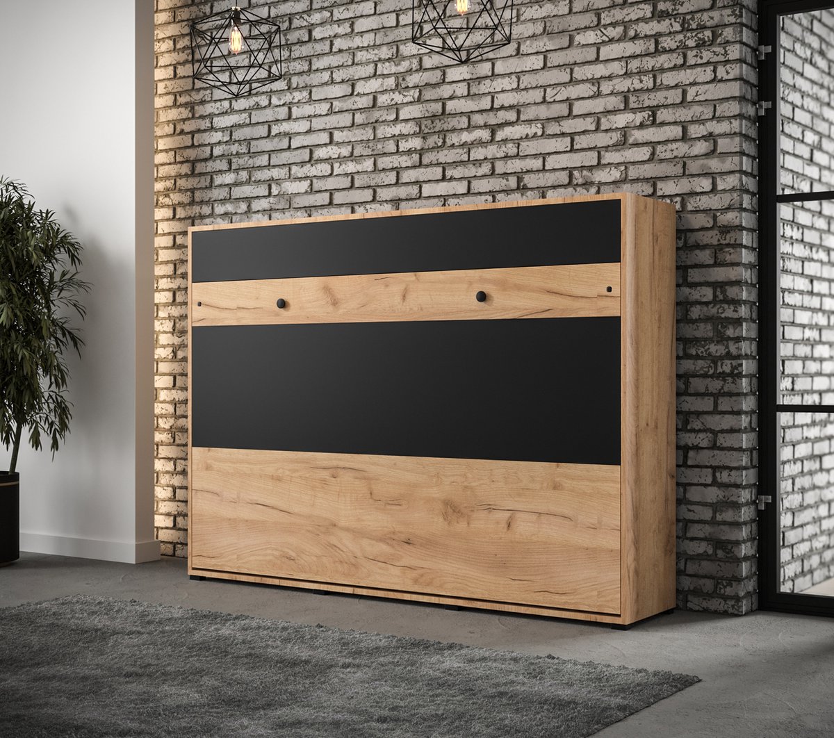 InspireMe - Verticaal Bedkast Opklapbed DEPP LOFT 140 - Vouwbed ...