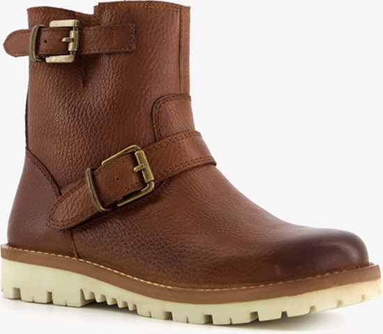 Groot leren jongens boots - Cognac - Maat 28 - Echt leer | bol.com