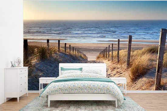 Behang - Fotobehang Strand - Zee - Nederland - Duinen - Zon - Breedte ...