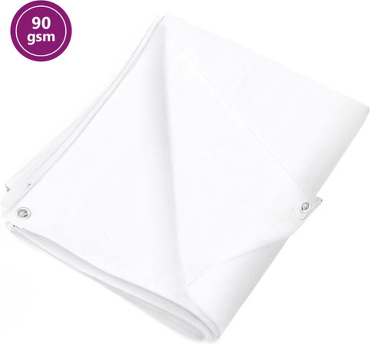 vidaXL Dekzeil 90 g/m² 6x6 m HDPE wit | bol.com