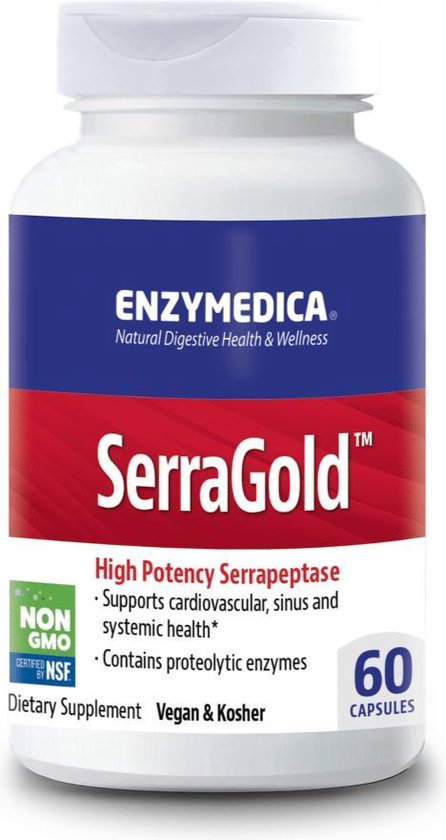 Enzymedica - SerraGold - High Potency Serrapeptase 100.000 SPU - 120 ...