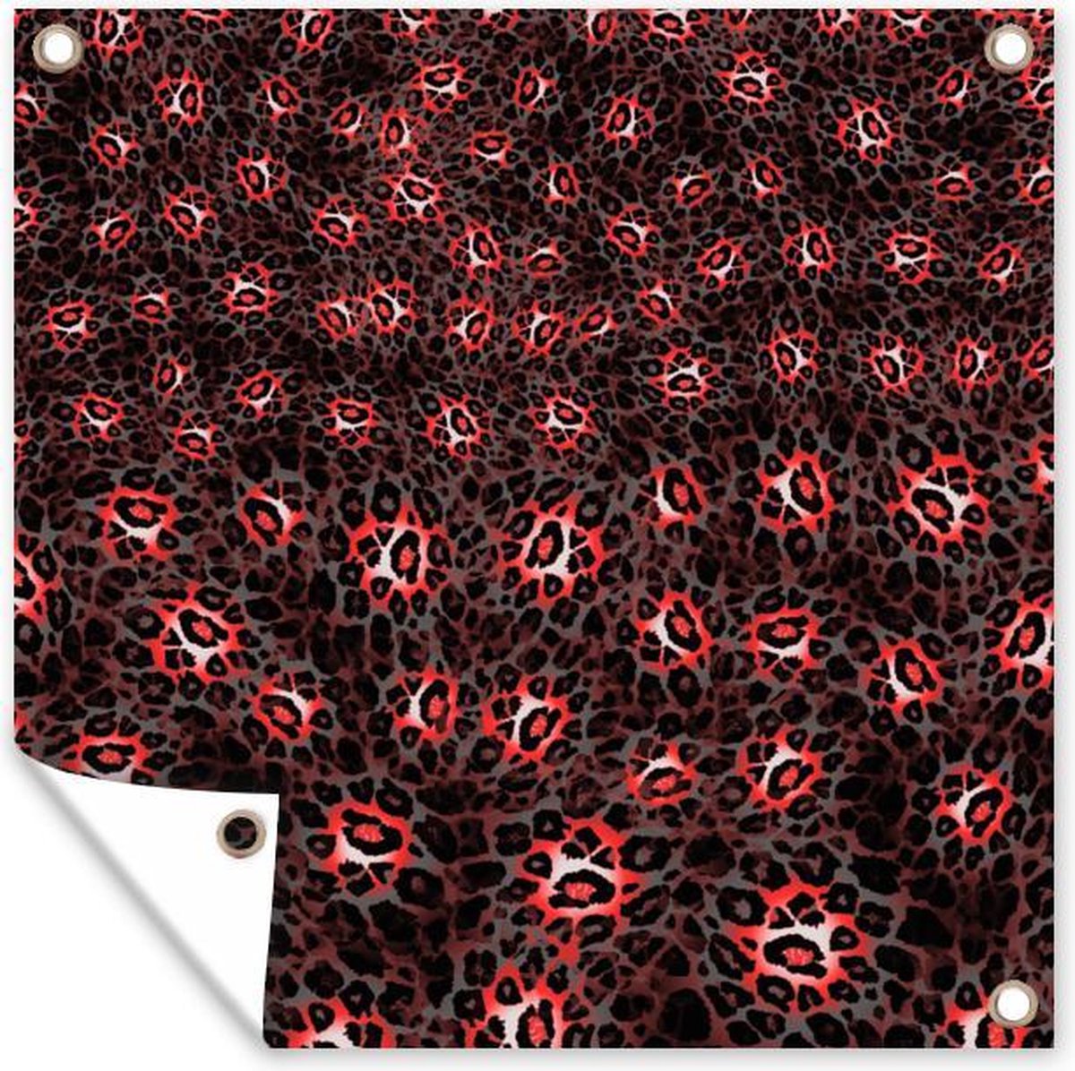 Posters de jardin Léopard - Rouge - Motifs - 50x50 cm - Toile de jardin ...