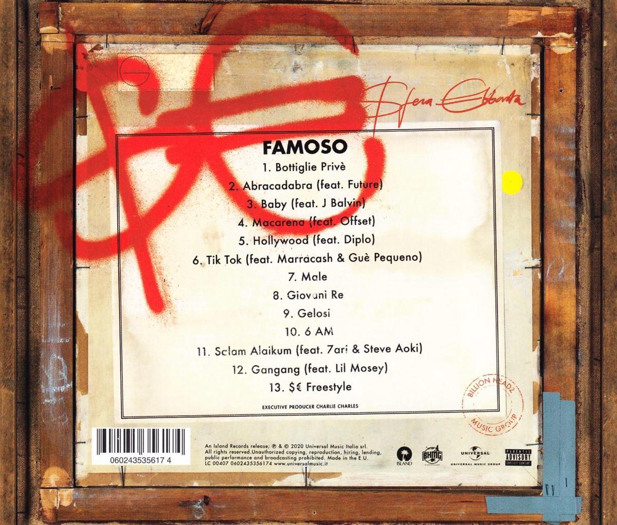 Sfera Ebbasta - Famoso (CD), Sfera Ebbasta | CD (album) | Muziek | bol.com