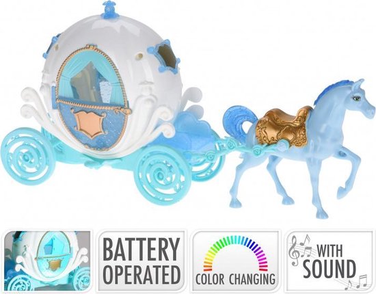 koets met paard meisjes blauw/wit 2-delig | bol.com