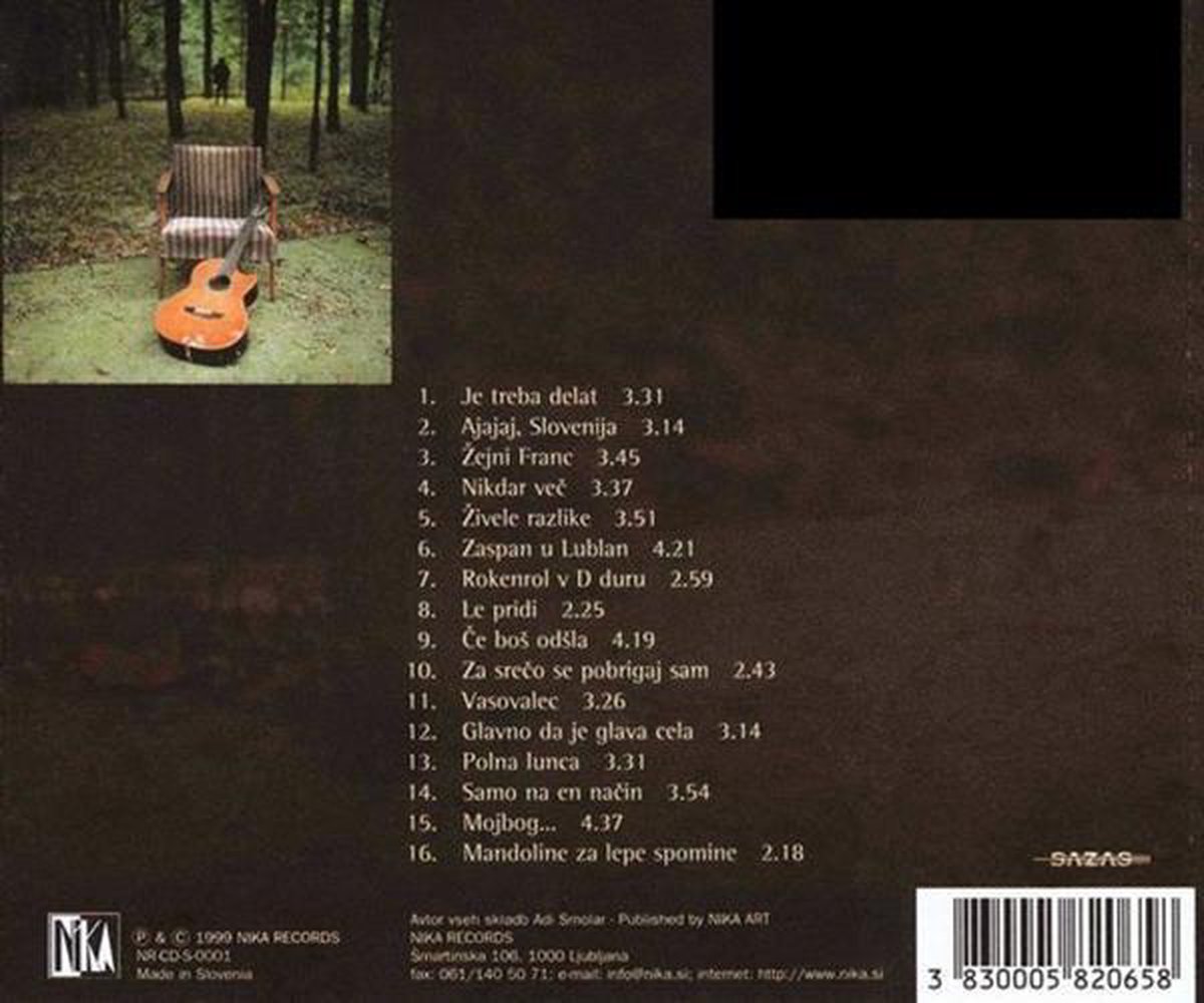 Adi Smolar - Je Treba Delat (CD), Adi Smolar | Muziek | bol