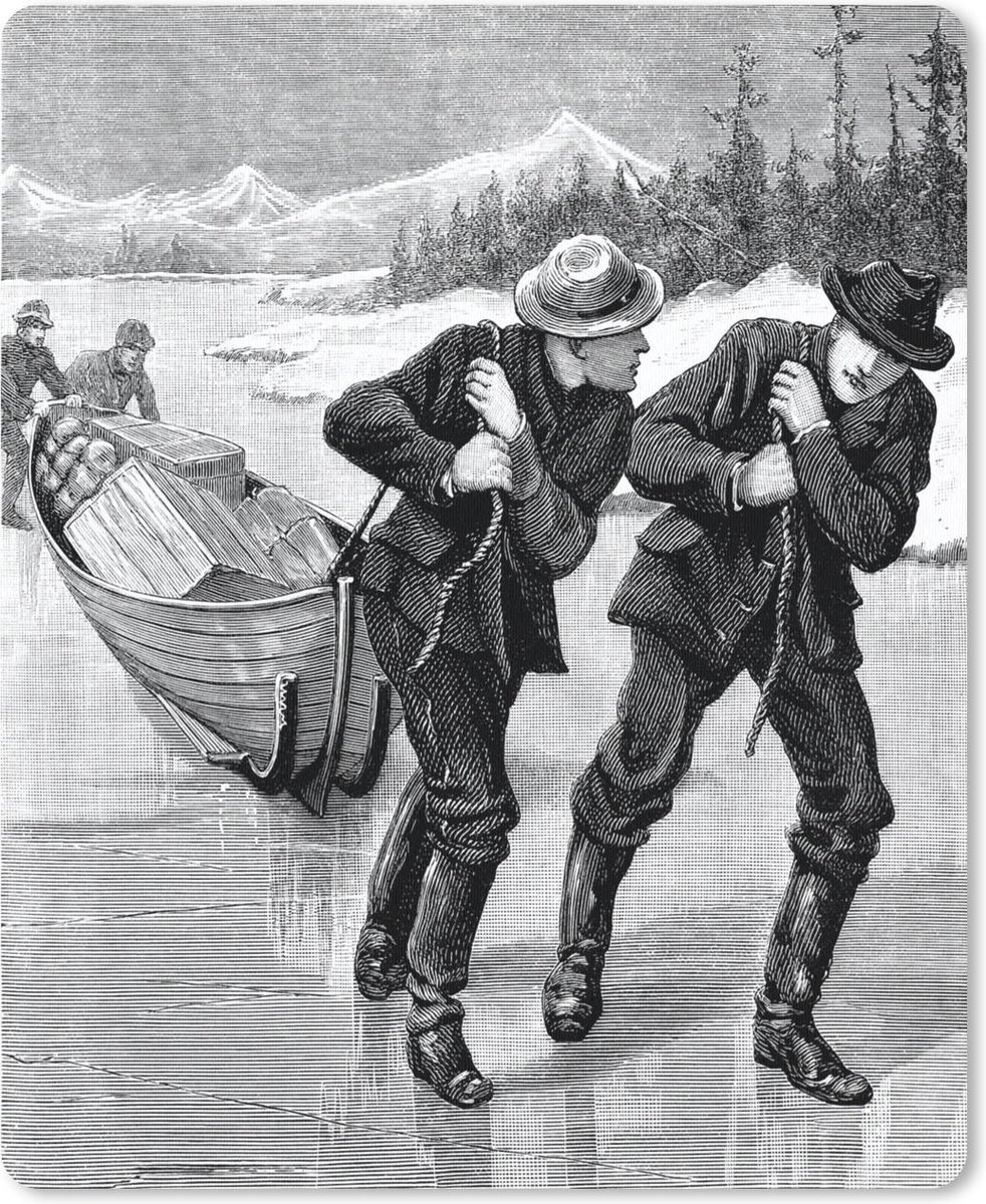 Muismat Bevroren meer illustratie - Een illustratie van het slepen van ...