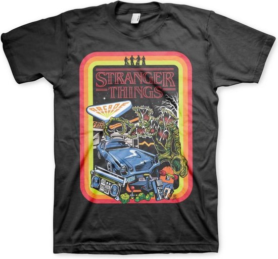 Stranger Things Heren Tshirt -L- Retro Poster Zwart | bol