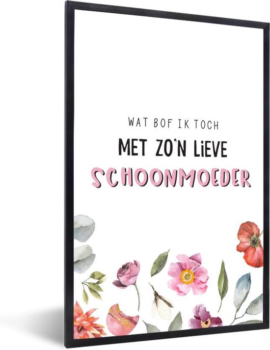 Fotolijst incl. Poster - Wat bof ik toch met zo'n lieve schoonmoeder ...