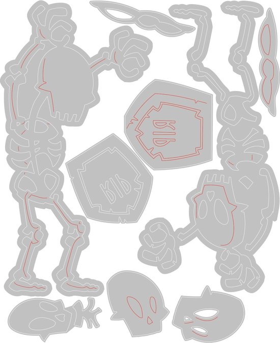 Sizzix Snijmal - Thinlits Colorize set - Mr. bones - 9 stuks | bol