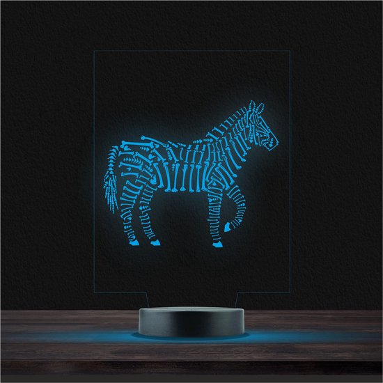 Led Lamp Met Gravering - RGB 7 Kleuren - Zebra | bol.com