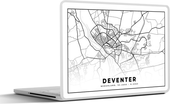 Laptop sticker - 14 inch - Stadskaart - Deventer - Nederland ...