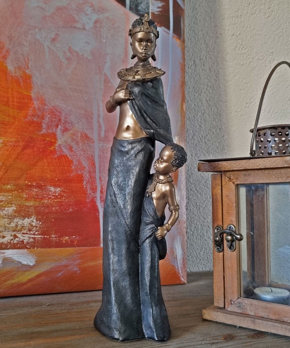 Afrikaanse vrouw - Afrikaanse beelden 30cm hoge afwerking | bol.com