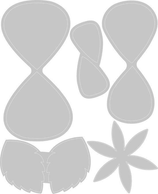 Sizzix Thinlits Snijmal Set - Classic Rose - 5 stuks | bol.com