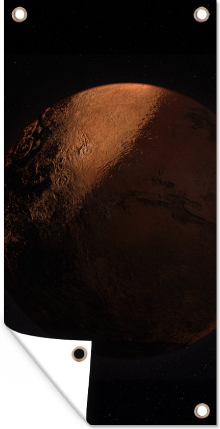 Décoration murale murale d'extérieur Image sombre de Mars - 80x160 cm ...