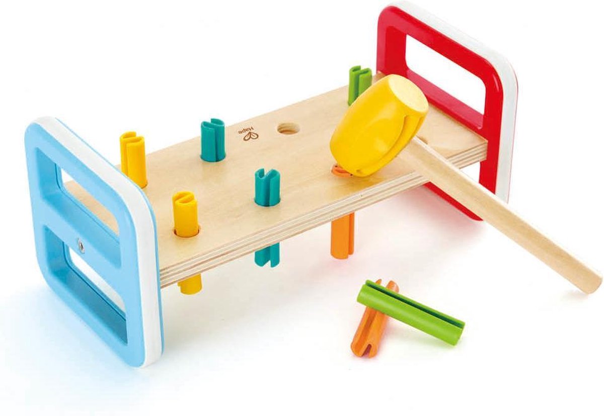 Hape Houten Hamerbank 10-delig 23 Cm | bol.com