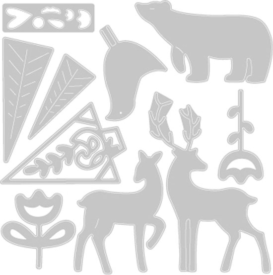 Sizzix Thinlits Snijmal - Kerst Elementen | bol.com