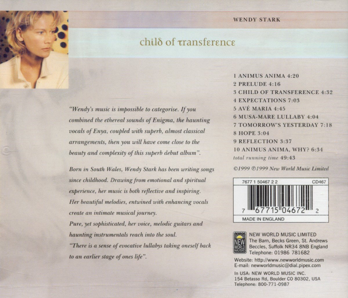 Wendy Stark - Child Of Transference (CD), Wendy Stark | CD (album ...