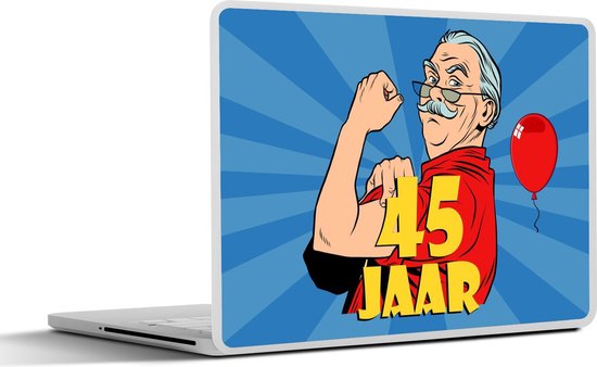Laptop sticker - 12.3 inch - Man - Verjaardag - 45 Jaar - 30x22cm ...