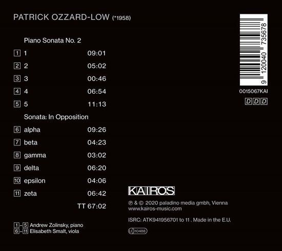 Andrew Zolinsky & Elisabeth Smalt - Patrick Ozzard-Low: In Opposition ...