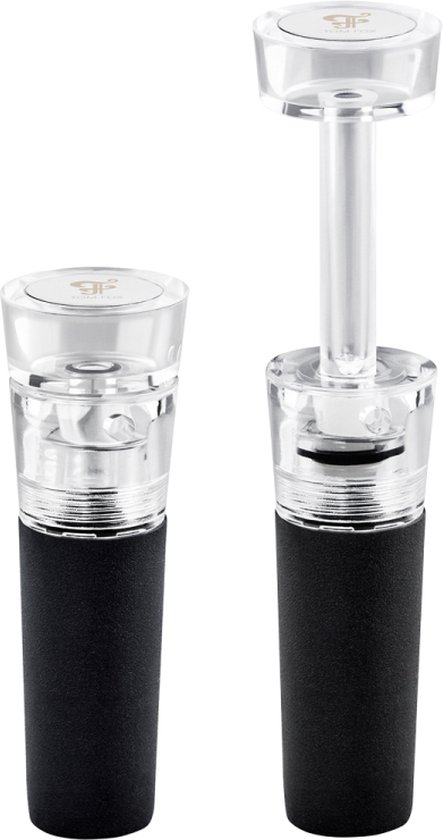 Wijnstopper, Wijnflessenstop met geïntegreerde vacuümpomp - Vacustopp | bol