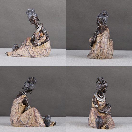 Afrikaanse beelden en sculpturen Afrikaanse moeder en dochter ...