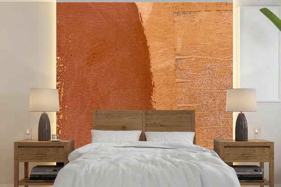 Behang - Fotobehang Close-up van terracotta uit de natuur - Breedte 280 ...
