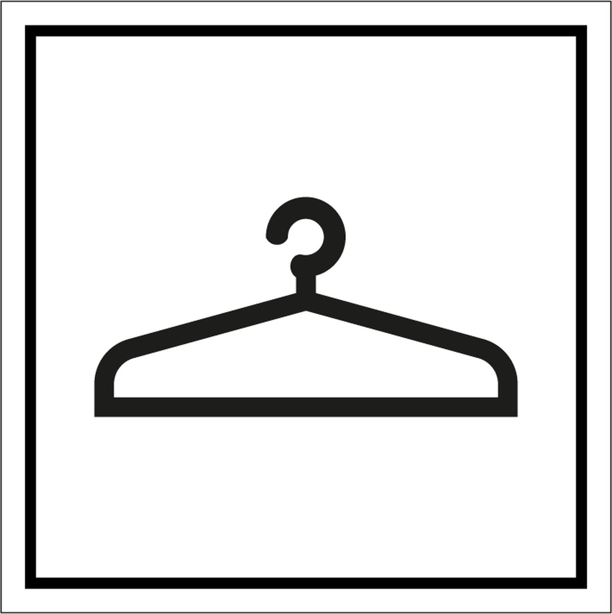 Kleedruimte sticker, wit zwart 400 x 400 mm | bol.com