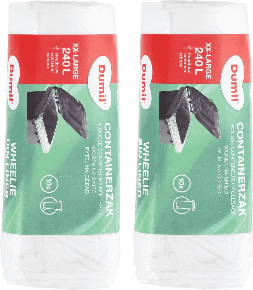 30x Containerzakken/afvalzakken/vuilniszakken 240 liter - Anti geur ...