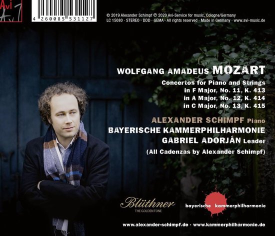 W.A. Mozart: Piano Concertos K. 413 - 415, Bayerische ...