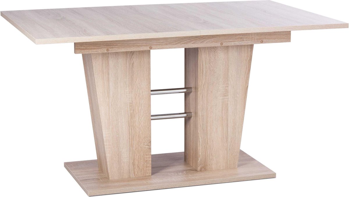 Uitschuifbare eettafel Breda - eik | bol.com