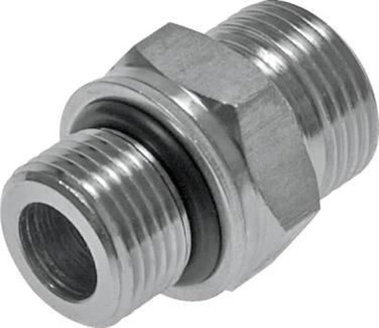 UN 1-3/16''-12 x G 1/2'' Verzinkt Stalen Borstnippel ORFS 400 Bar - Hydrauliek -... | bol