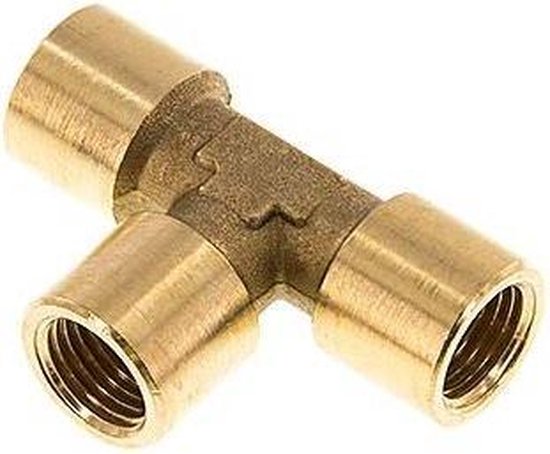 G 1 1/2'' Messing T-stuk 16 Bar - FL3T-F-B-112G | bol