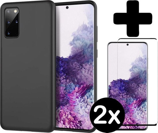 Hoesje Geschikt voor Samsung S20 Plus Hoesje Siliconen Case Hoes Met 2x... | bol