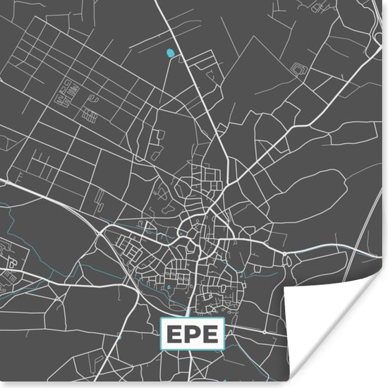 Poster Epe - Stadskaart - Plattegrond - Kaart - 100x100 cm XXL | bol