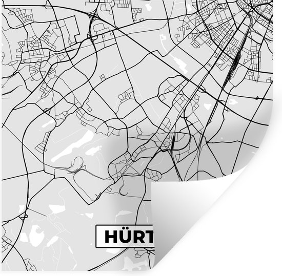 Muurstickers - Sticker Folie - Hürth - Duitsland - Stadskaart ...