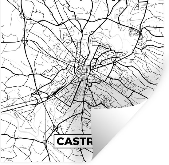 Stickers muraux - France - Castres - Carte - Plan - Plan de ville ...