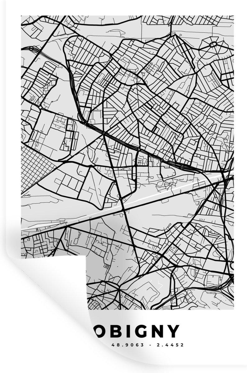 Stickers muraux - Plan d'étage - Carte - Plan de ville - France ...