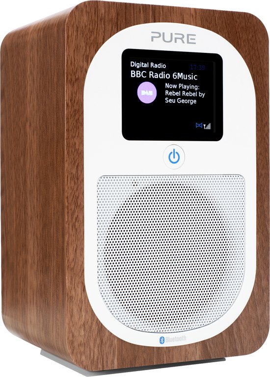 Pure - Evoke H3 compact DAB+ radio met Bluetooth, Walnut | bol