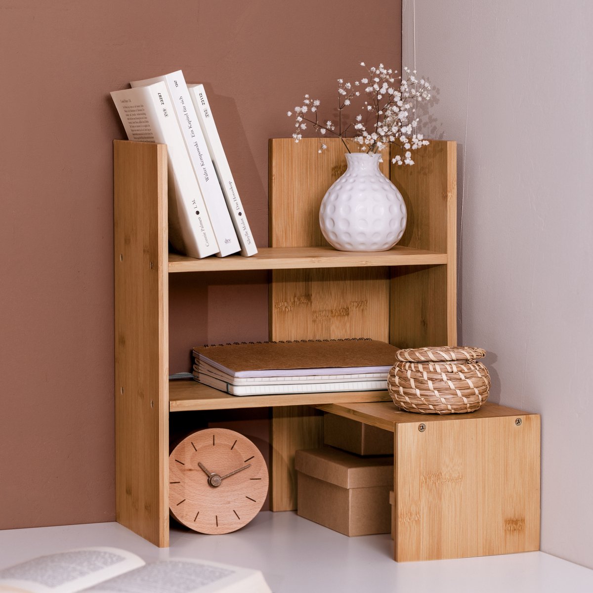Navaris bamboe bureau organiser plank - Planken voor tafel of aanrecht ...
