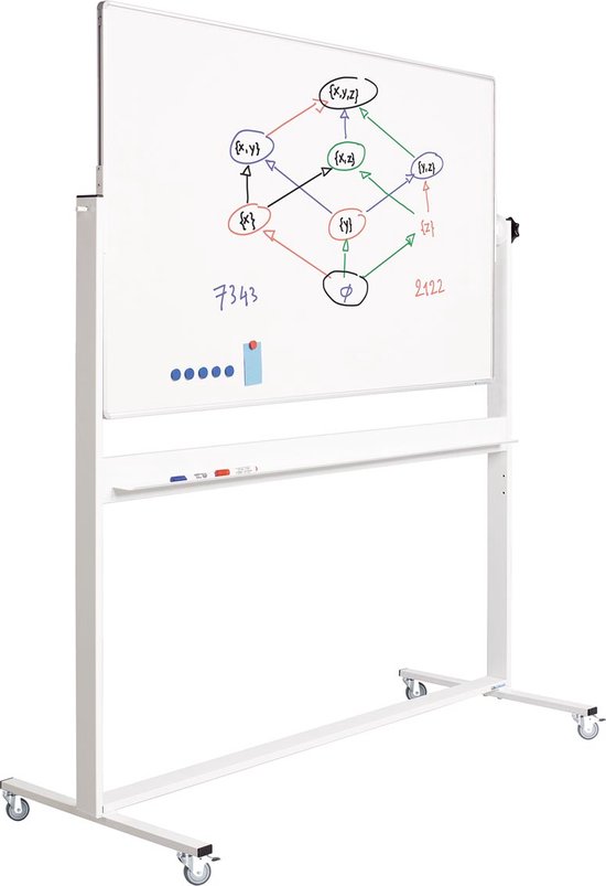 Smit Visual magnetisch whiteboard, gelakt staal en aluminium, 100 x 150 ...